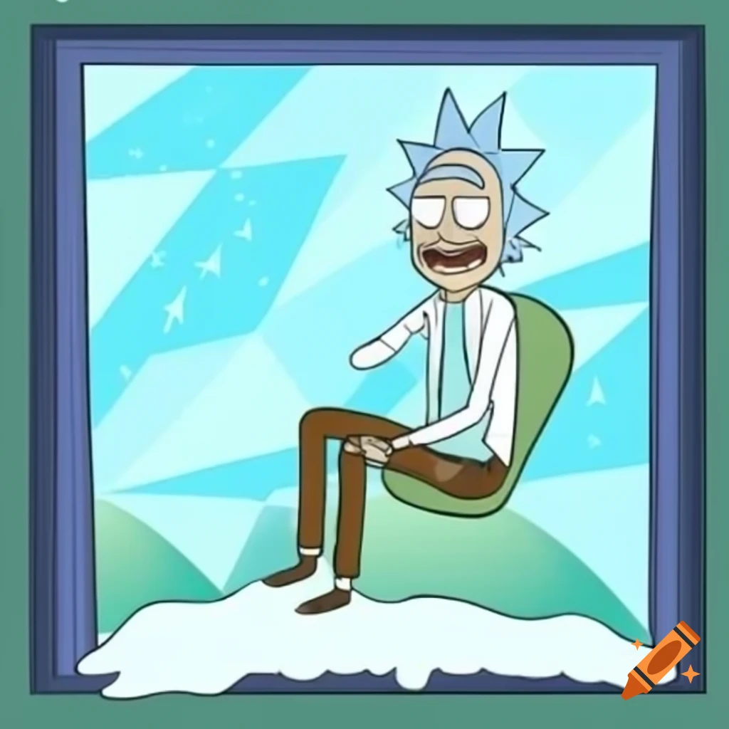 Cartoon character Rick from Rick and Morty sitting on a windowsill ...