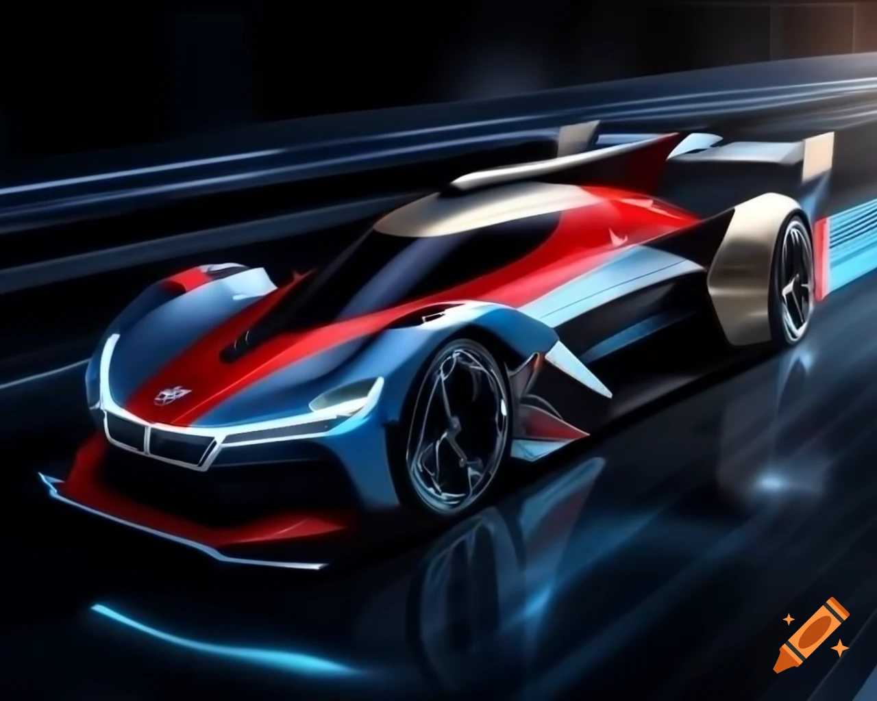 Czech colors high-speed skoda race concept car showcasing avant-garde ...