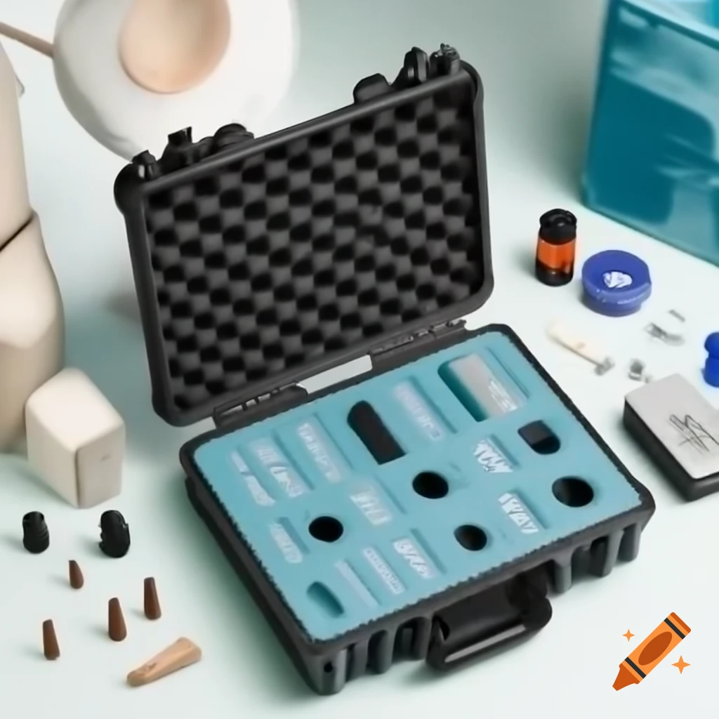 Pelican case with custom PU foam inserts for delicate ultrasonic ...