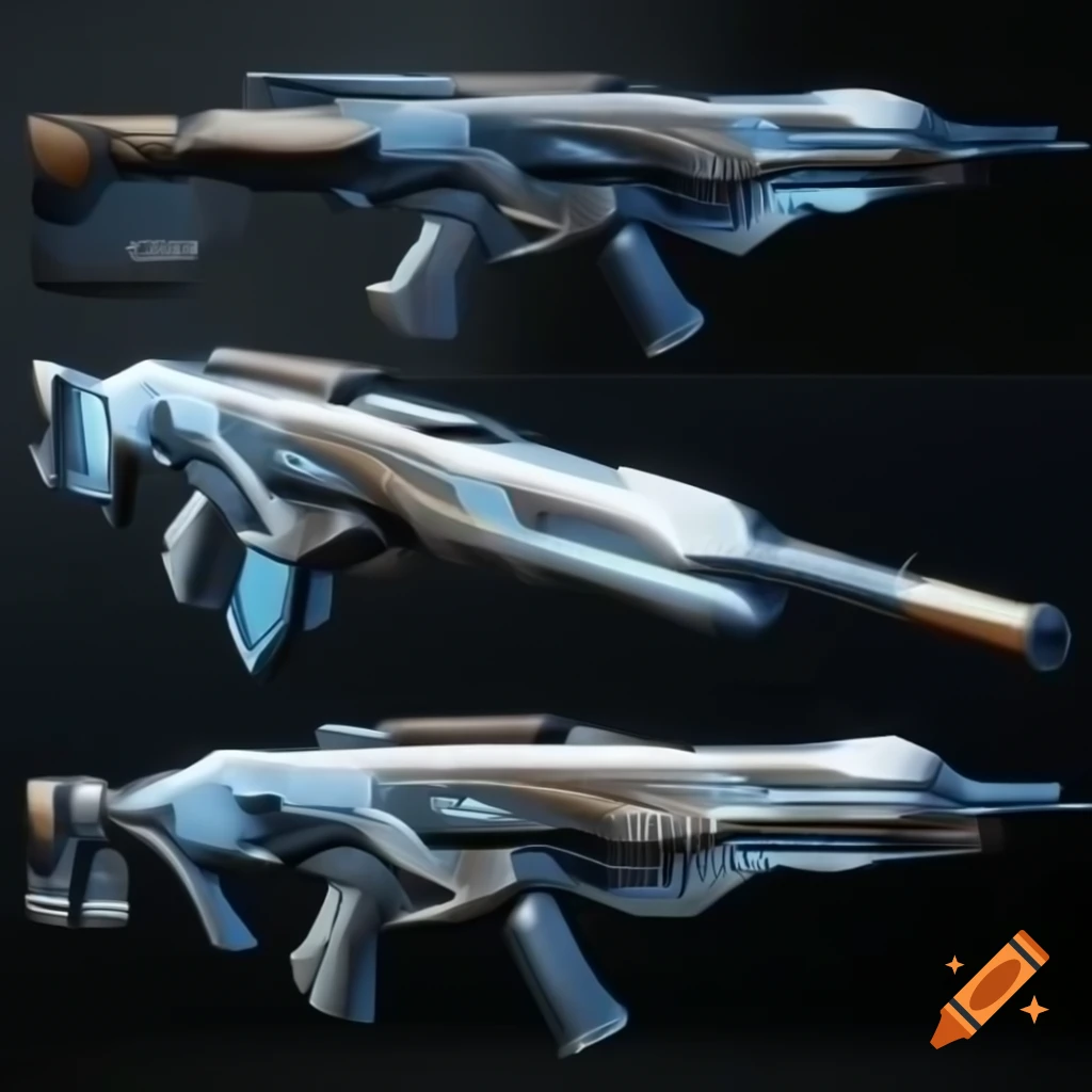 Futuristic rifle design inspired by 'The Creator' and 'Destiny 2 ...