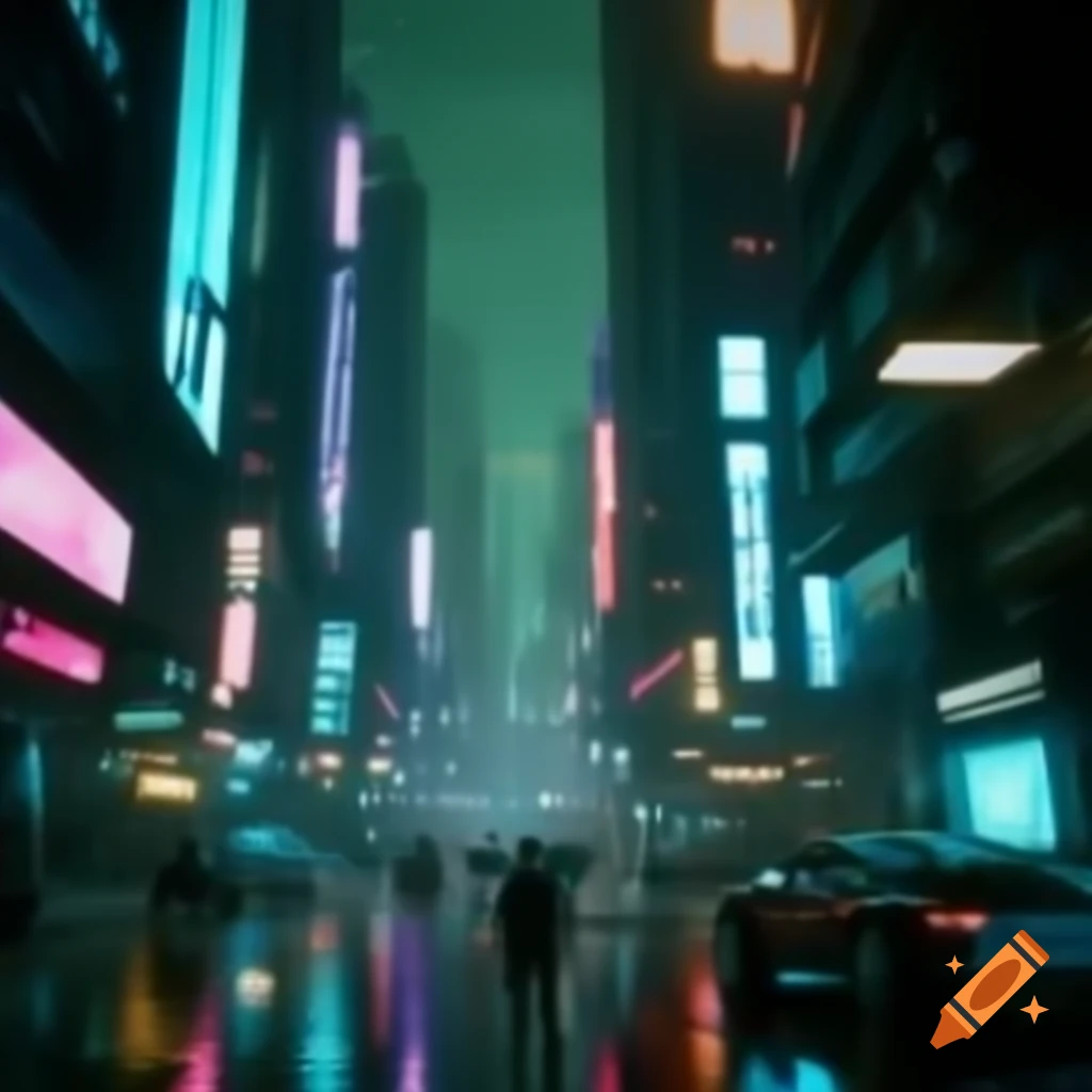 Cyberpunk city with neon lights in 2050, hyper-realistic 4K on Craiyon