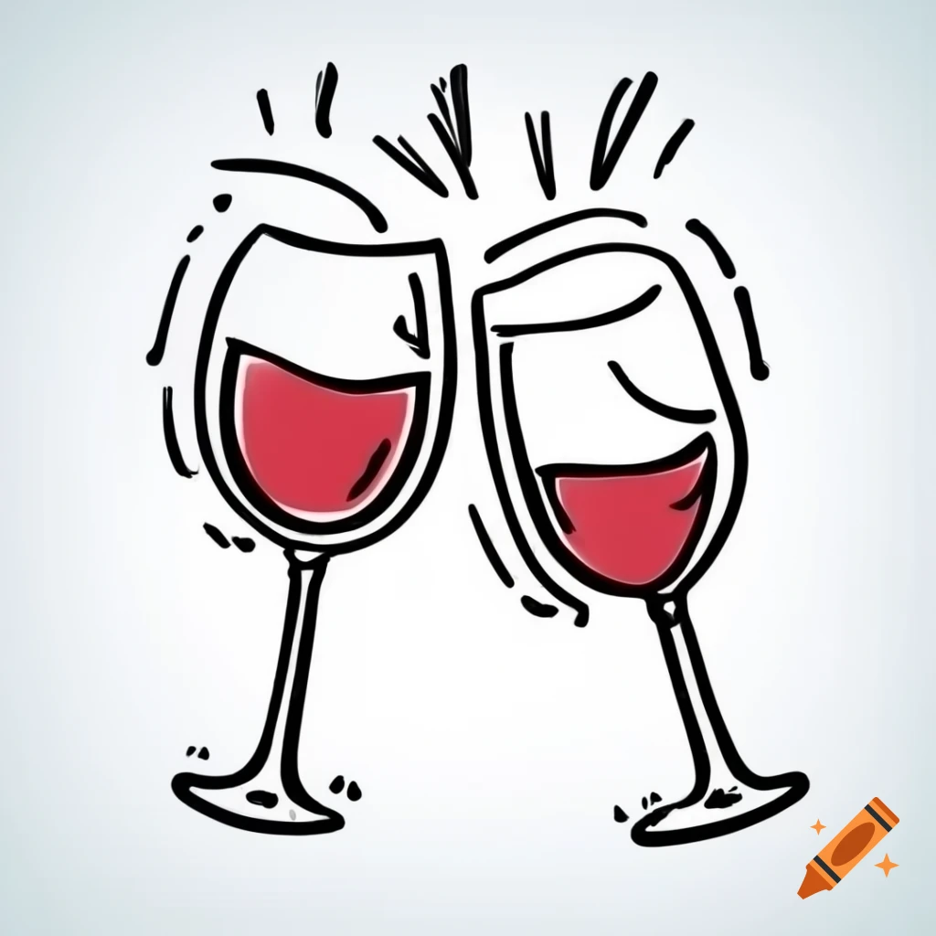 Artistic drawing of wine on Craiyon