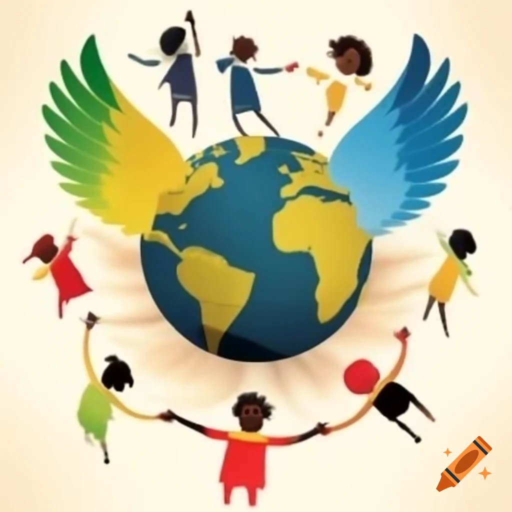 Stylized wings resembling a dove symbolizing peace, logo concept on Craiyon