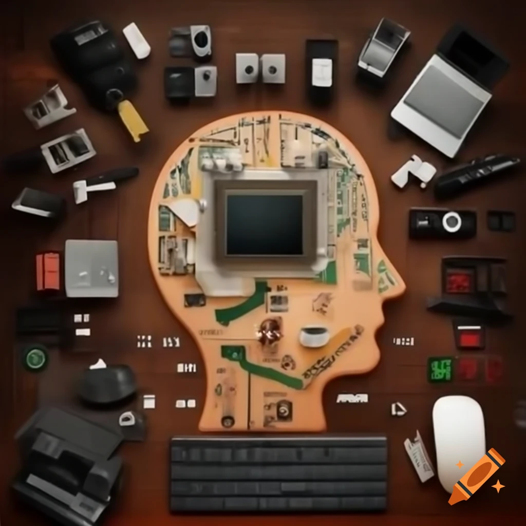 Mind map illustrating computer hardware concepts with input and output ...