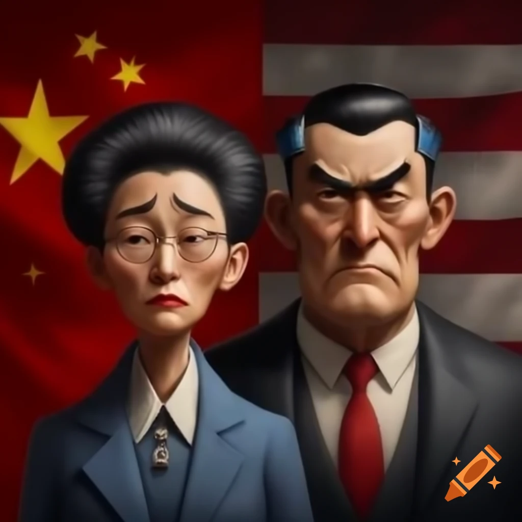 Dramatic scene of american operative and chinese spy in a standoff ...