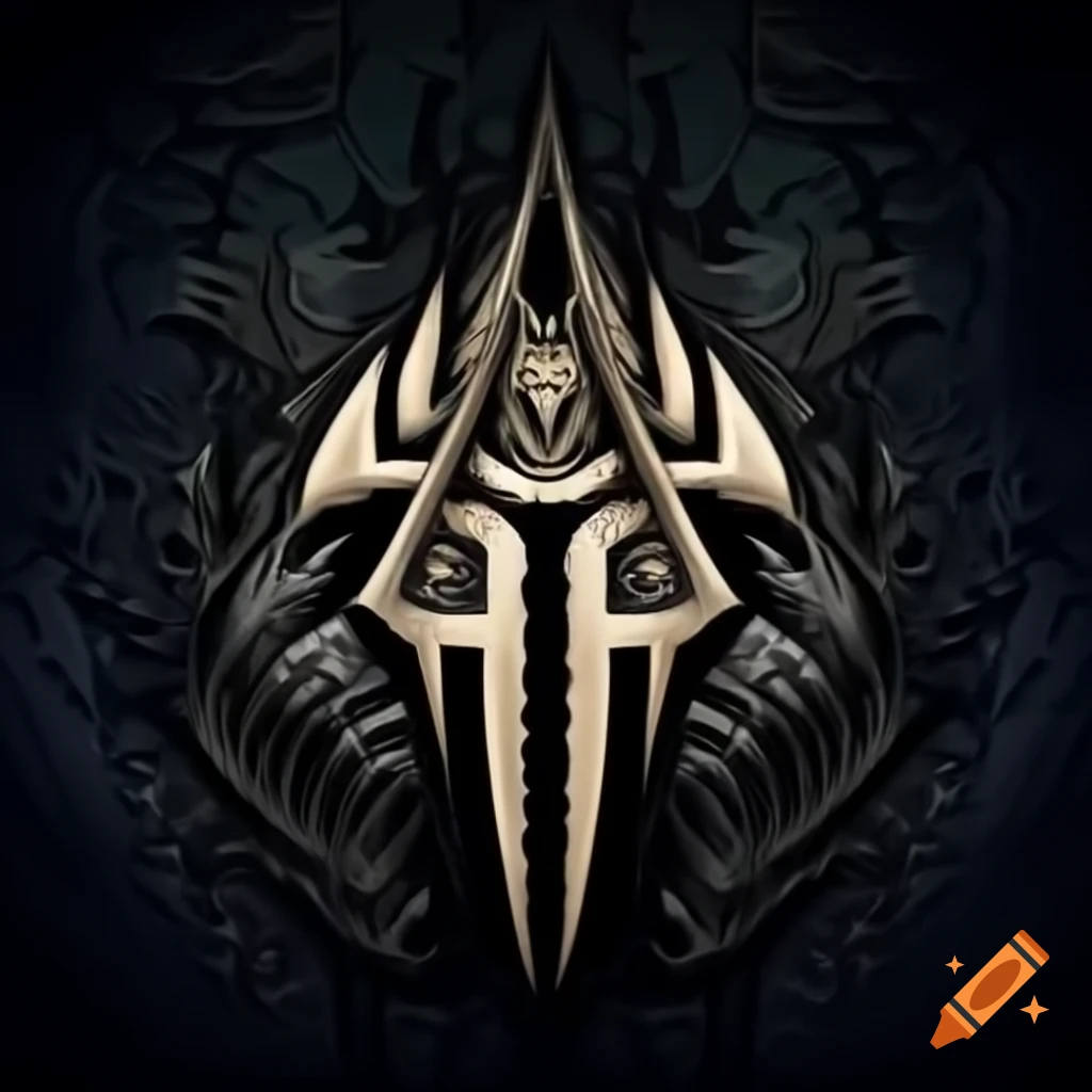 Stylized luxury logo with revenant against textured backdrop on Craiyon