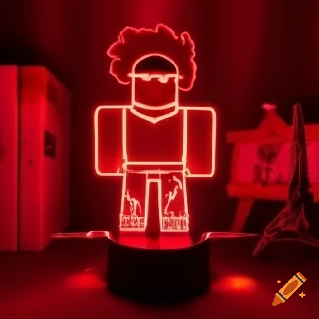 Roblox red light green light game with participants in uniforms on Craiyon