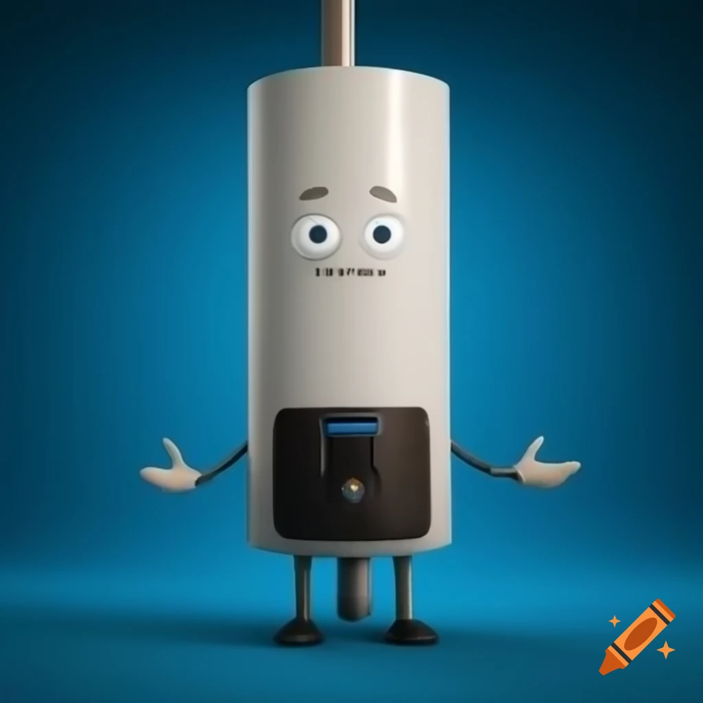 Animated modern boiler design with no background on Craiyon