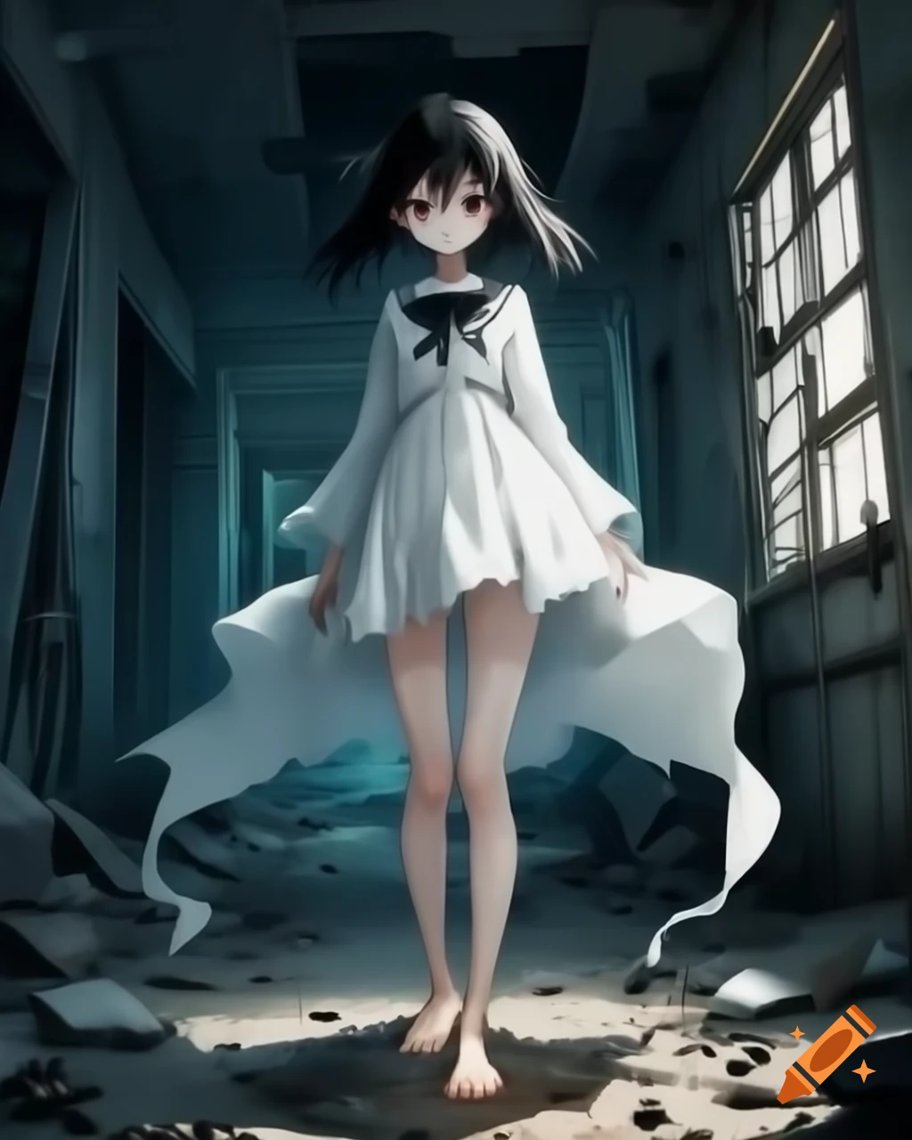 Ghost Girl In White Dress Anime