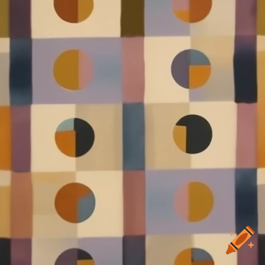 Anni Albers-inspired polka dot pattern with rhythmic layered ...
