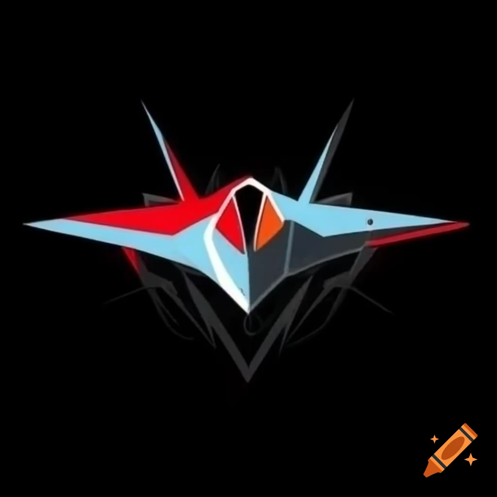 Military-themed logo featuring abstract F-117 Nighthawk stealth jet on ...