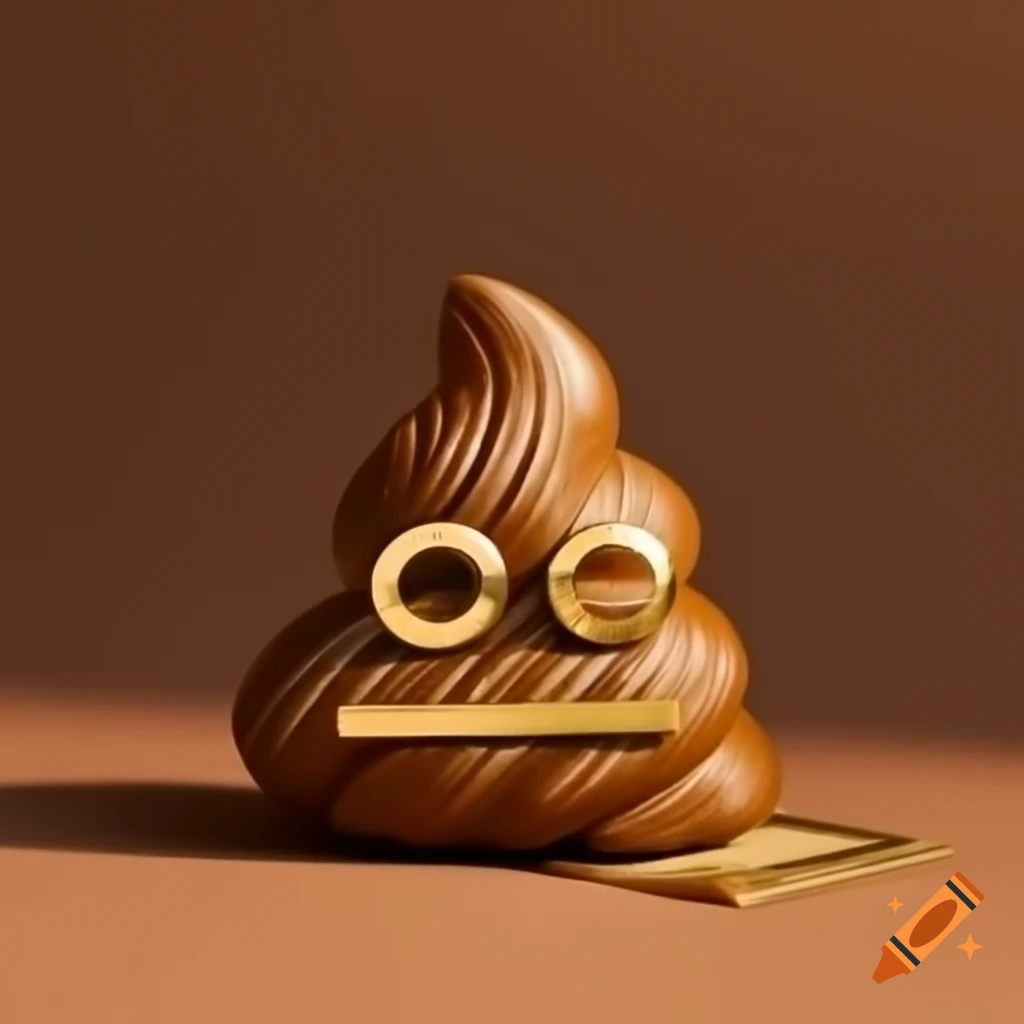 Golden poop award trophy on Craiyon