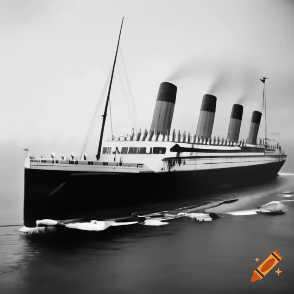 Titanic sailing on the ocean on Craiyon