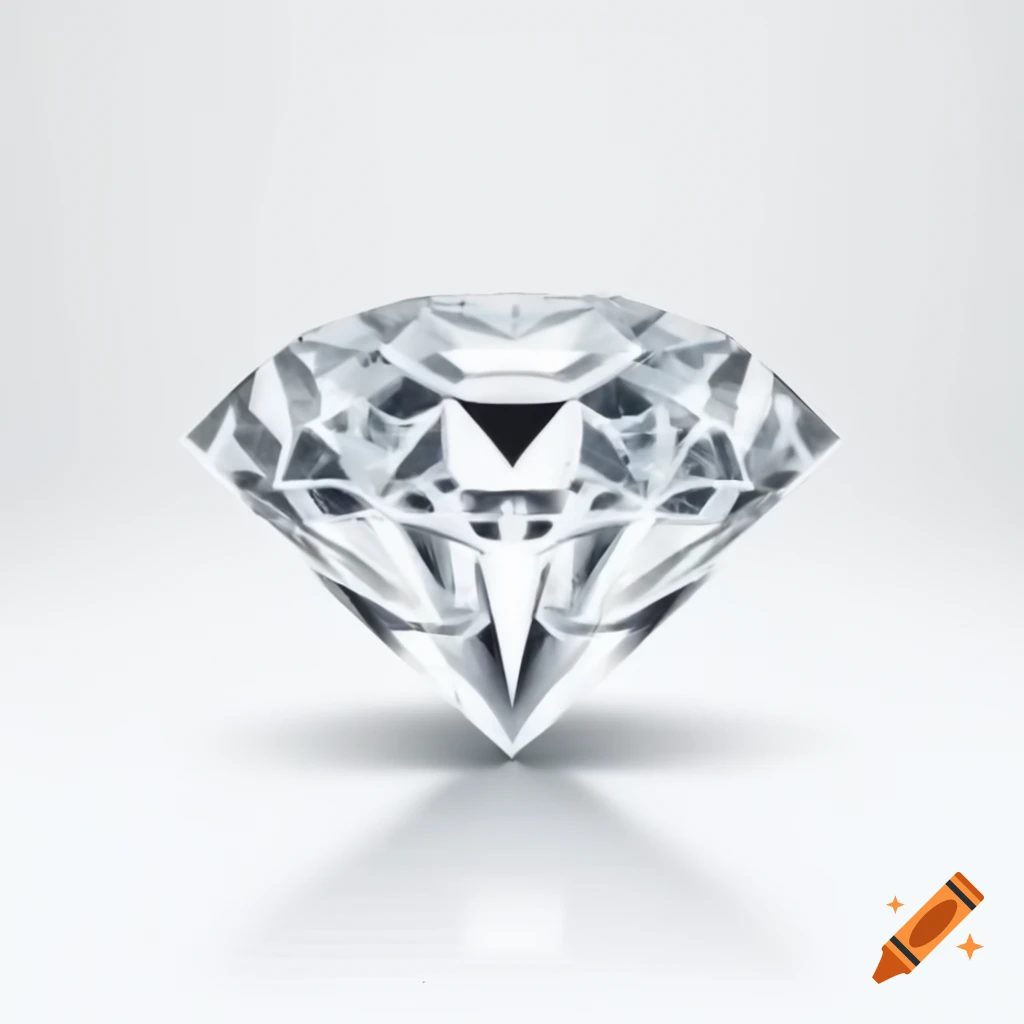 Flawlessly faceted crystalline diamond representing strength and ...