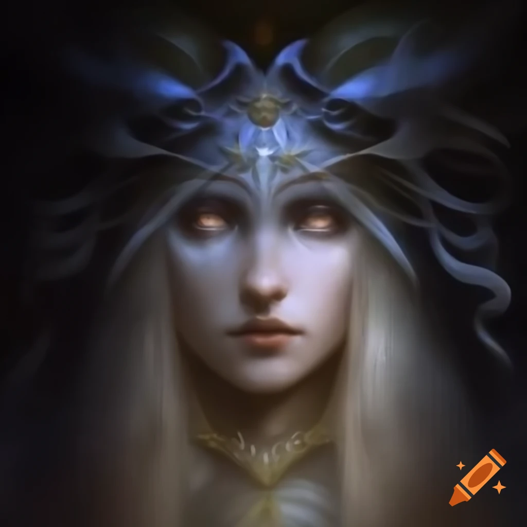 Portrait of the goddess Hel from Northern mythology on Craiyon