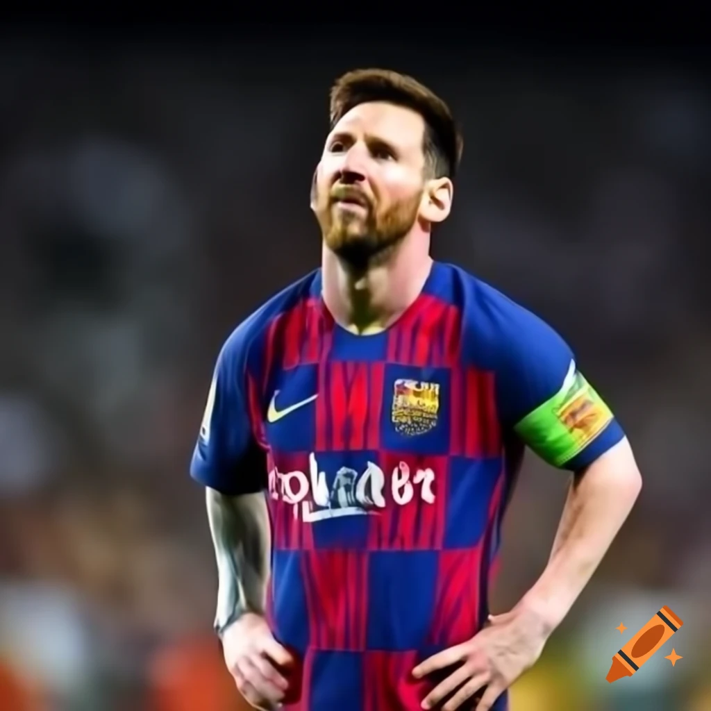 Lionel messi playing soccer on Craiyon