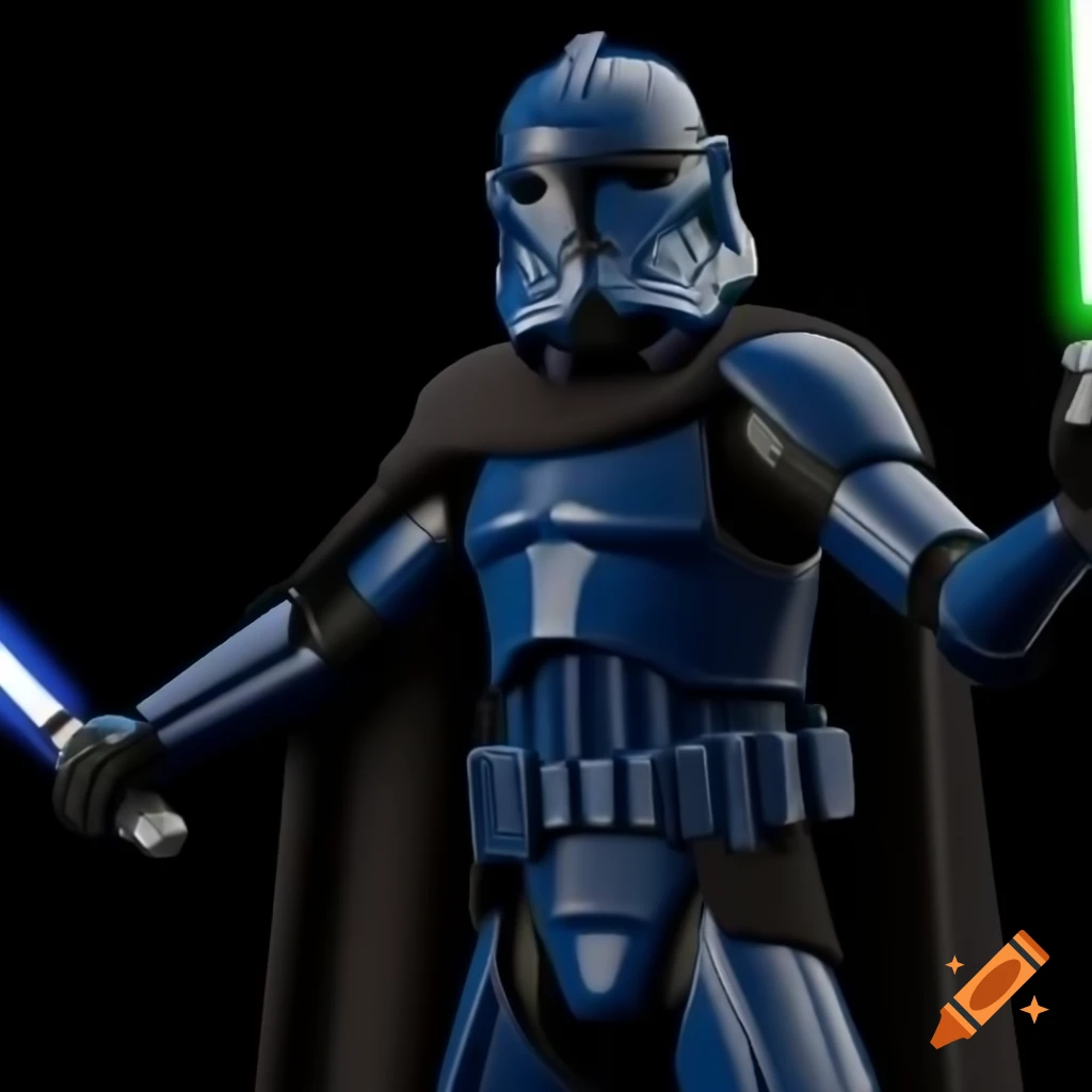 Shadow trooper with hood and lightsaber from Star Wars on Craiyon