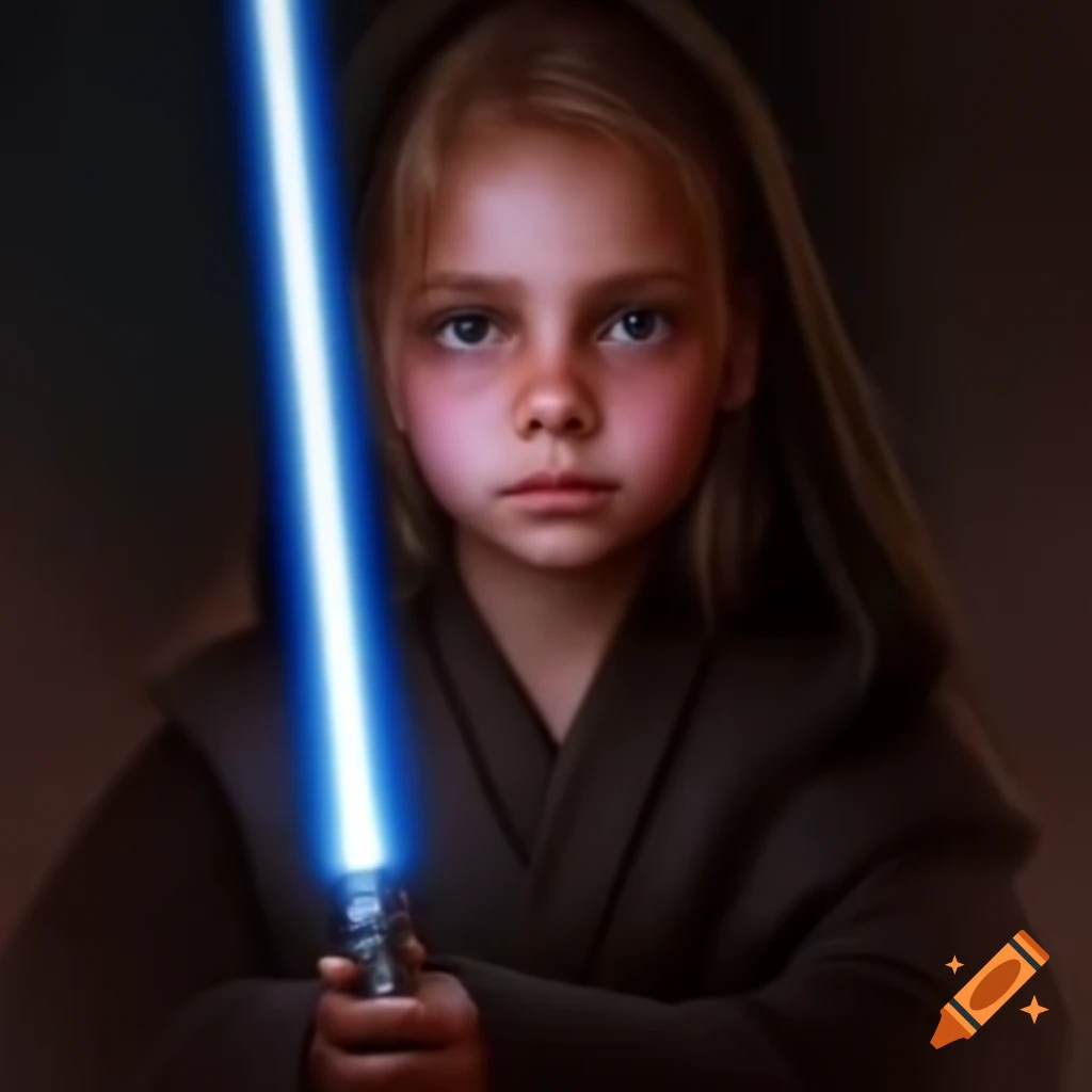 Jedi child girl character on Craiyon