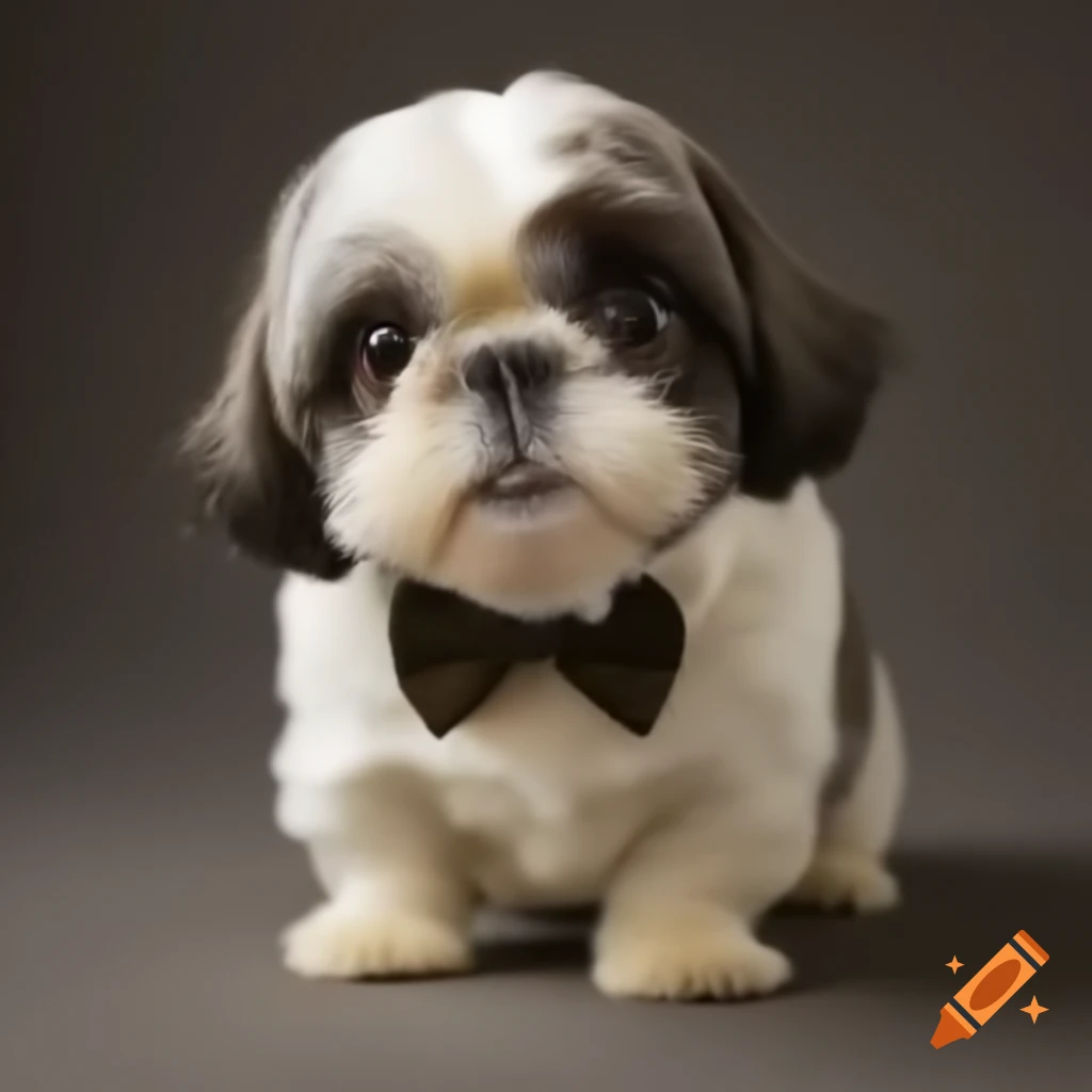 Shi Tzu dog depicted in Edward Hopper's artistic style on Craiyon