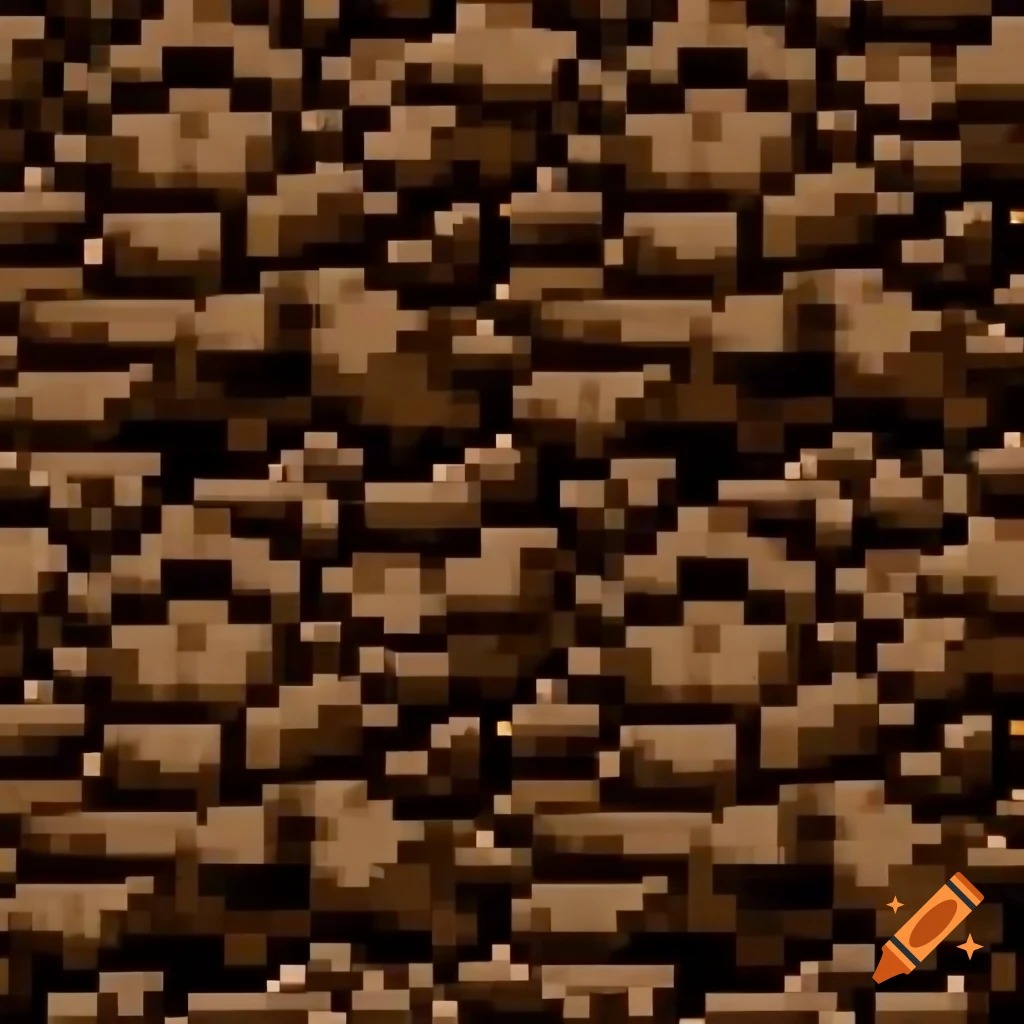 Seamless pixel art rocky stone texture in brown cave on Craiyon