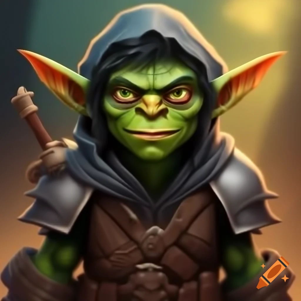 Goblin fighter character on Craiyon