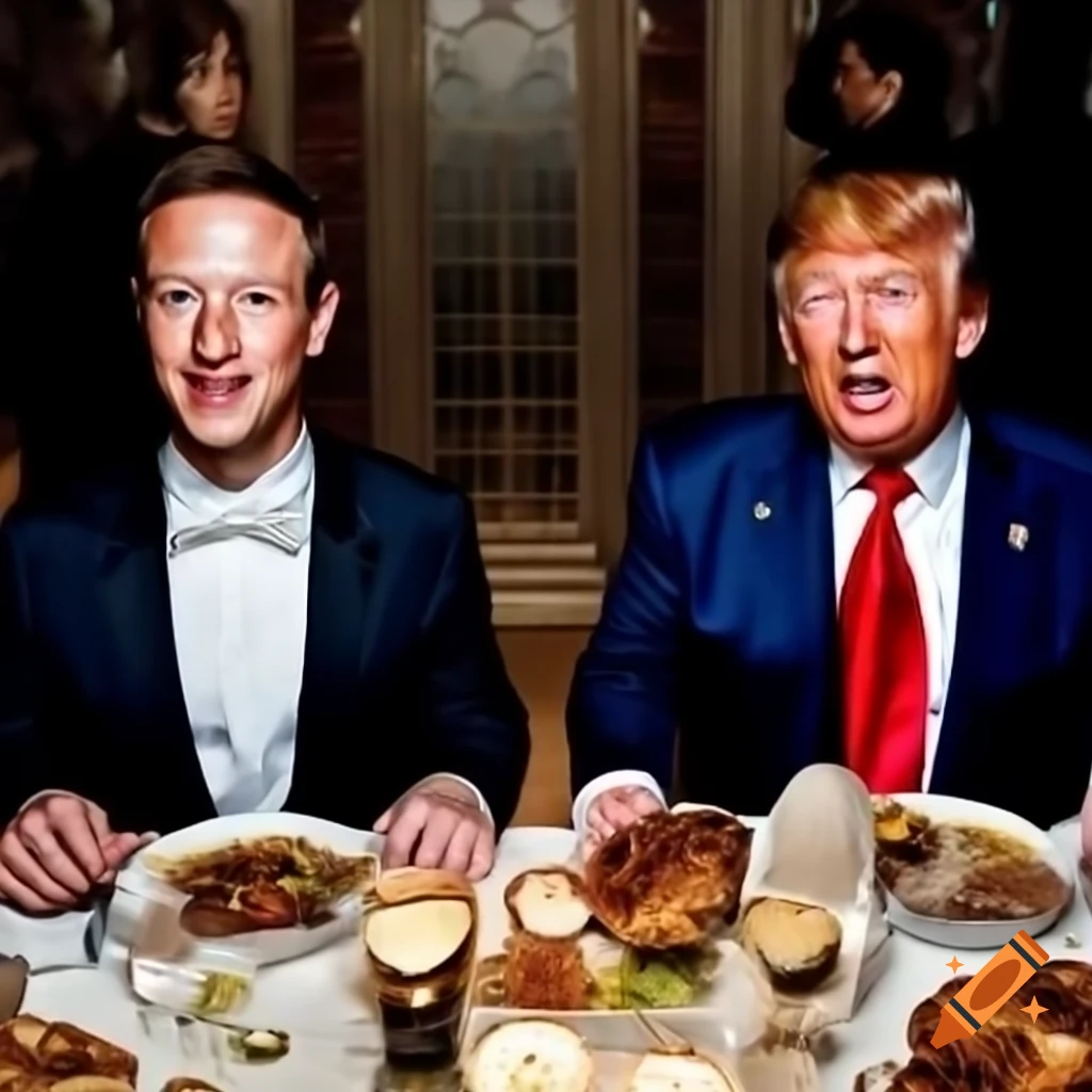 Mark Zuckerberg, Elon Musk, Satya Nadella, and Donald Trump at a lavish ...