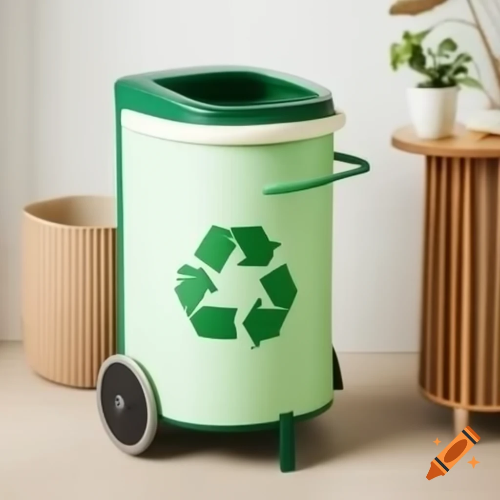 Eco-friendly recycling bin for paper recycling on Craiyon