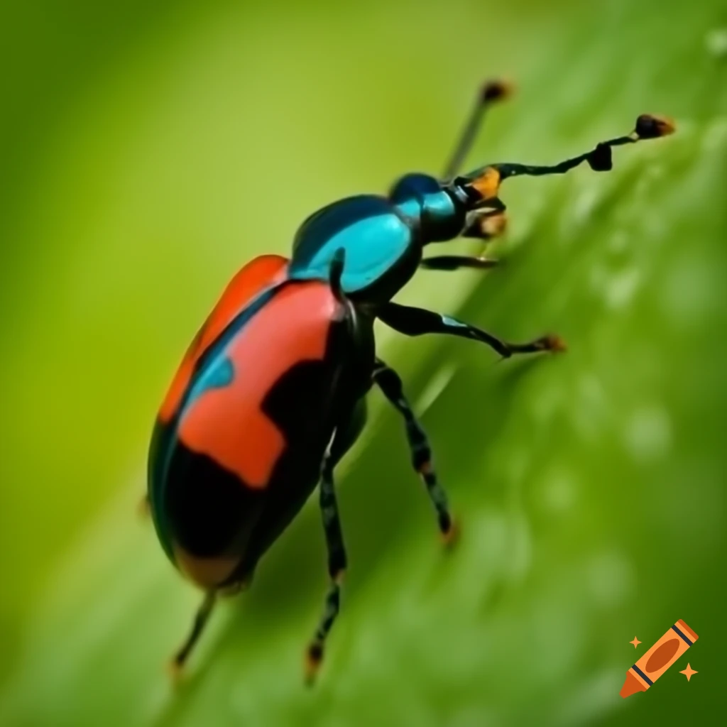 Close-up of a beetle on Craiyon
