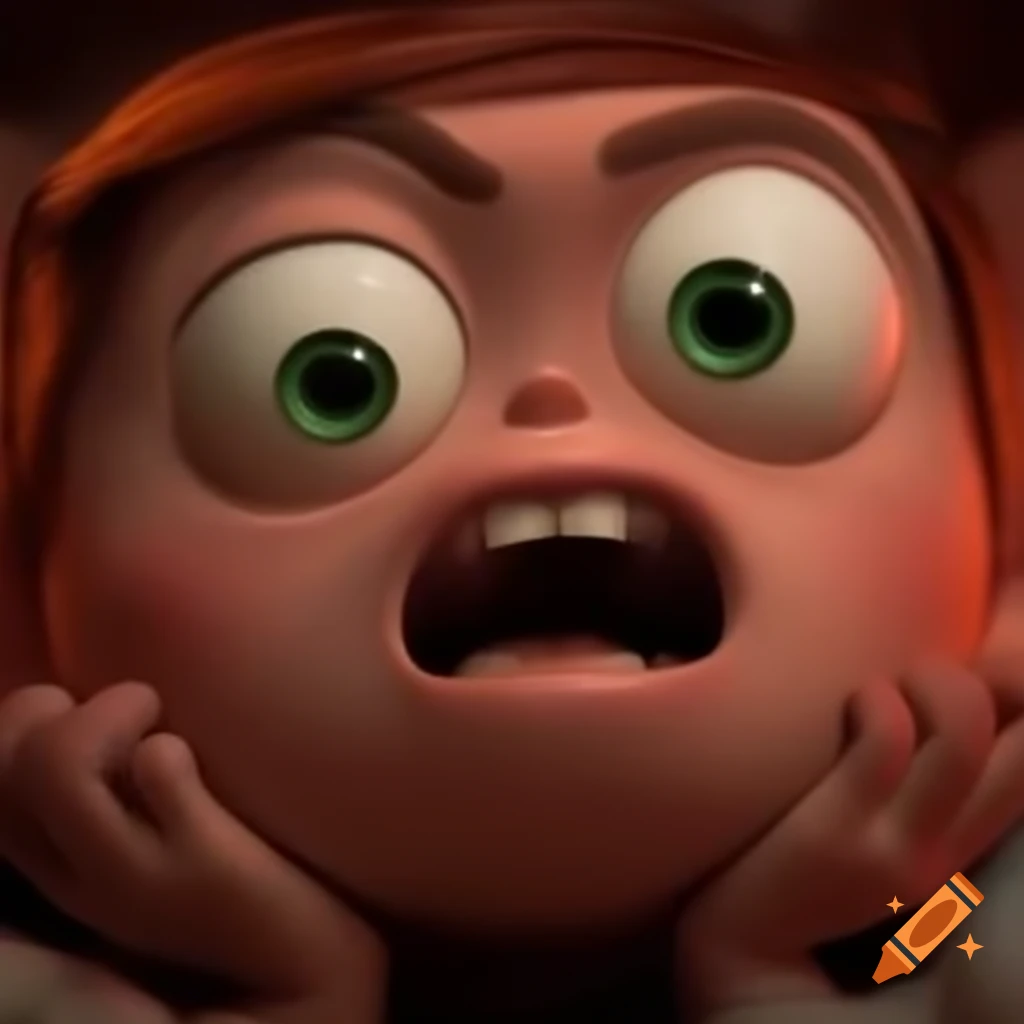 Series of excited pixar-quality facial expressions on Craiyon