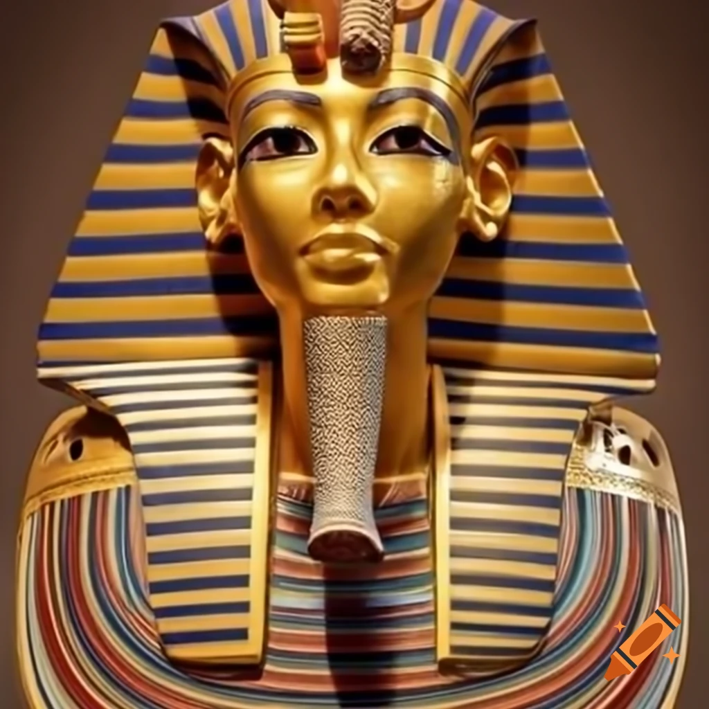 Egyptian hieroglyphs depicting Tutankhamun and the god Amun on Craiyon