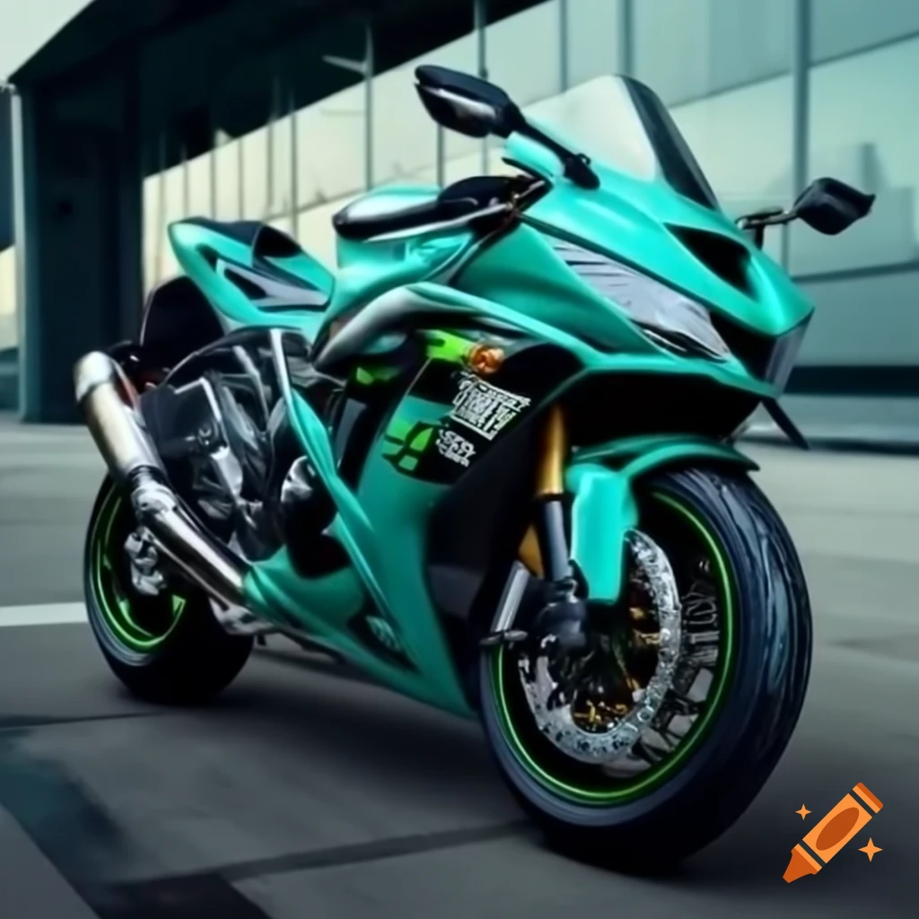 Kawasaki zx4rr motorcycle with turquoise Duplicolor metalcast finish on ...