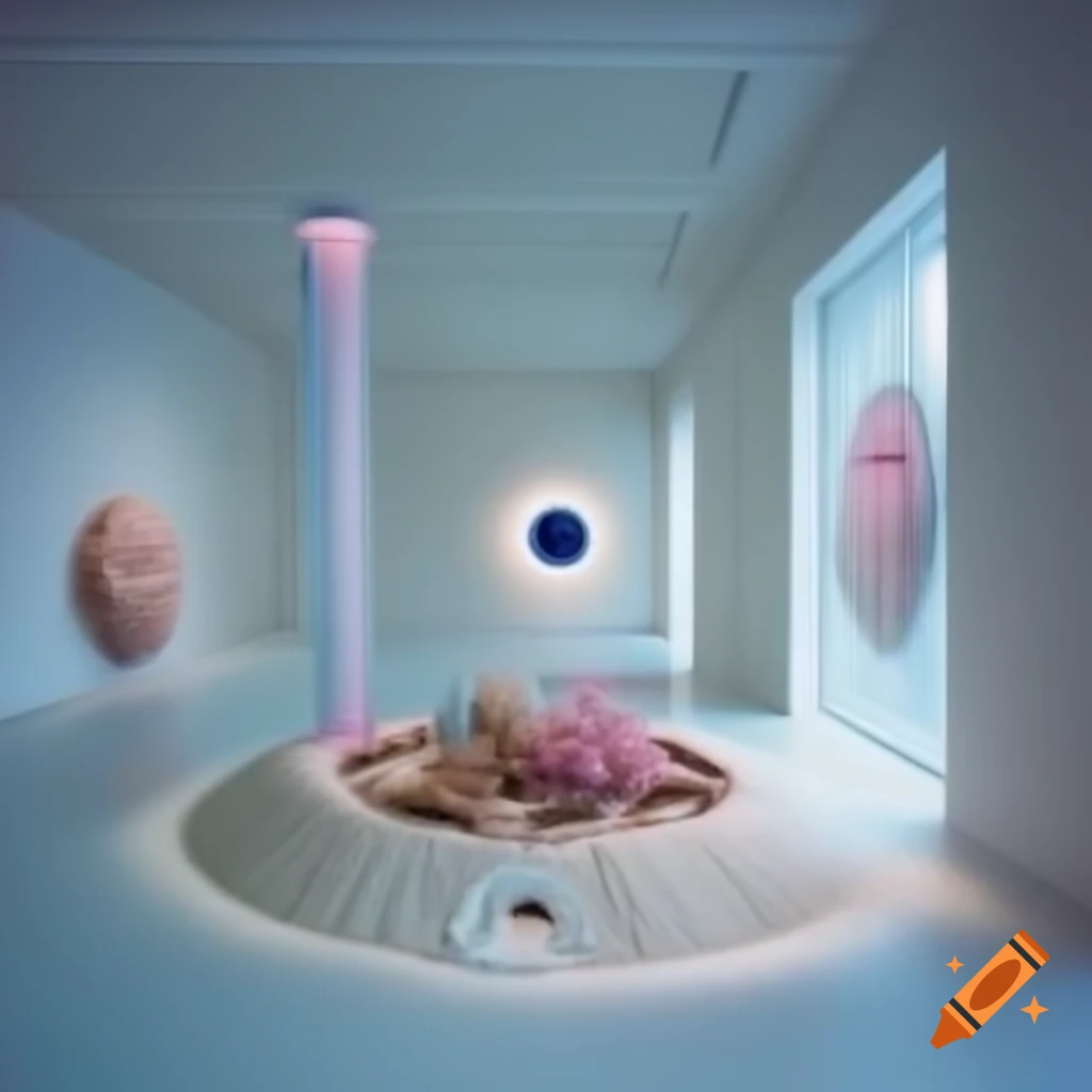 Interactive art installation depicting ceramic coral foundation in ...