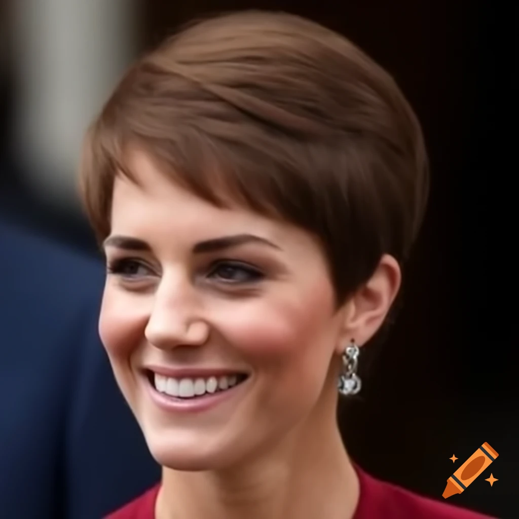 Catherine Middleton with chic short haircut alongside Prince George on ...
