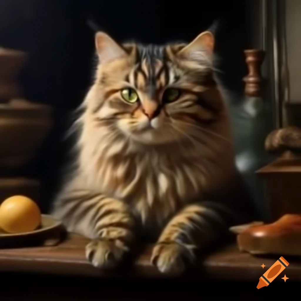 Renaissance era cat portrait on Craiyon