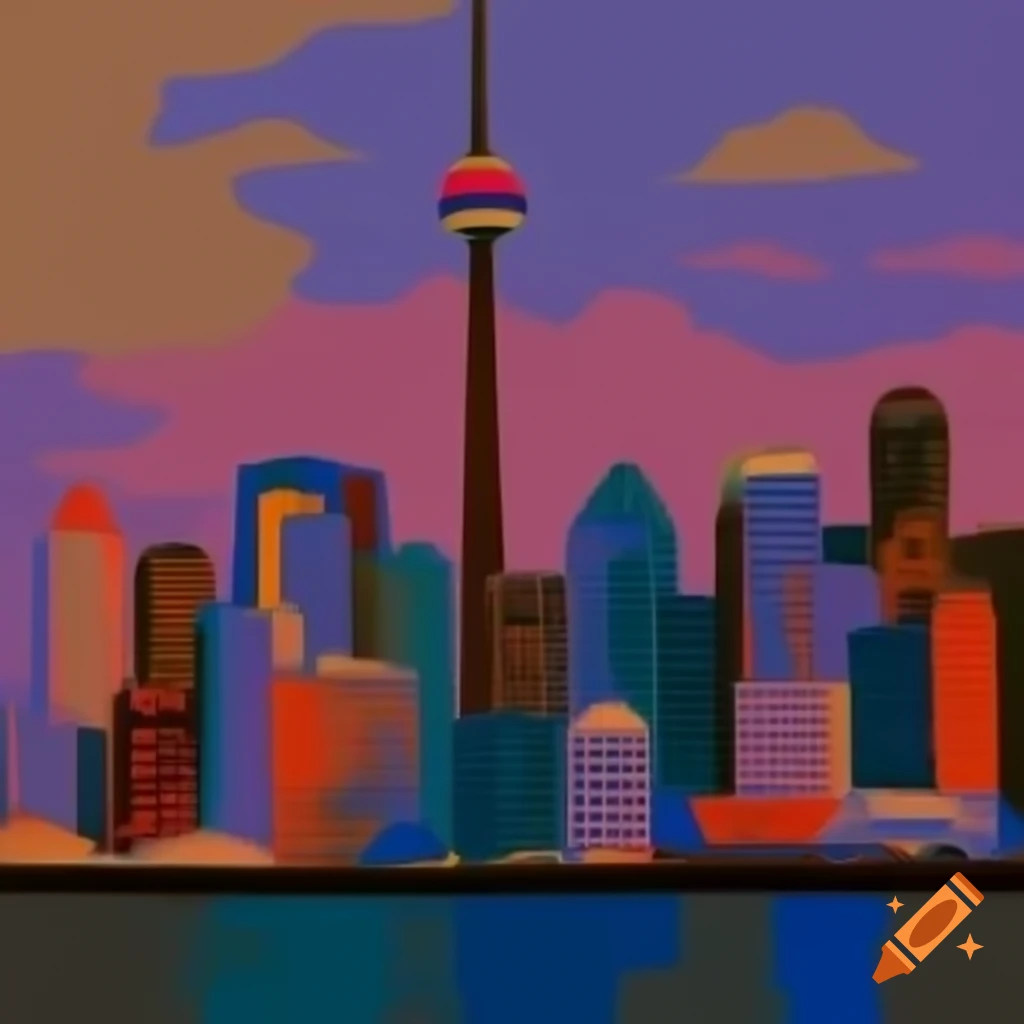 Abstract representation of toronto skyline on Craiyon