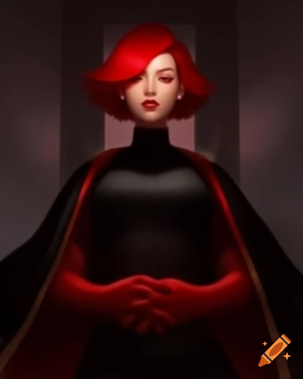 Realistic portrayal of Flannery, Pokémon Gym Leader, in confident rear ...