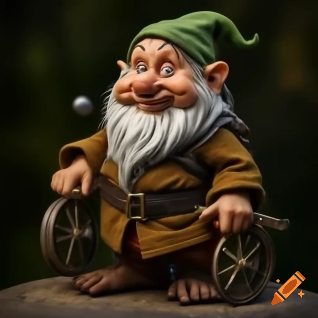 Group of Irish dwarfs crafting at spinning wheels on Craiyon