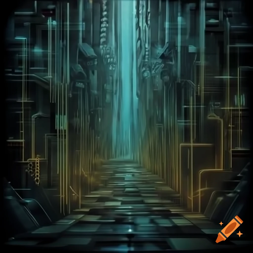 Detailed matrix of universal codes showcasing hidden city and intricate ...