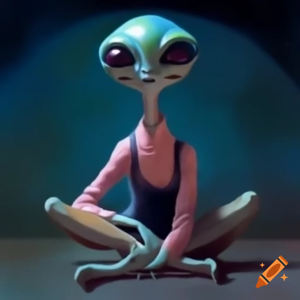 Surreal painting of beautiful alien women on Craiyon