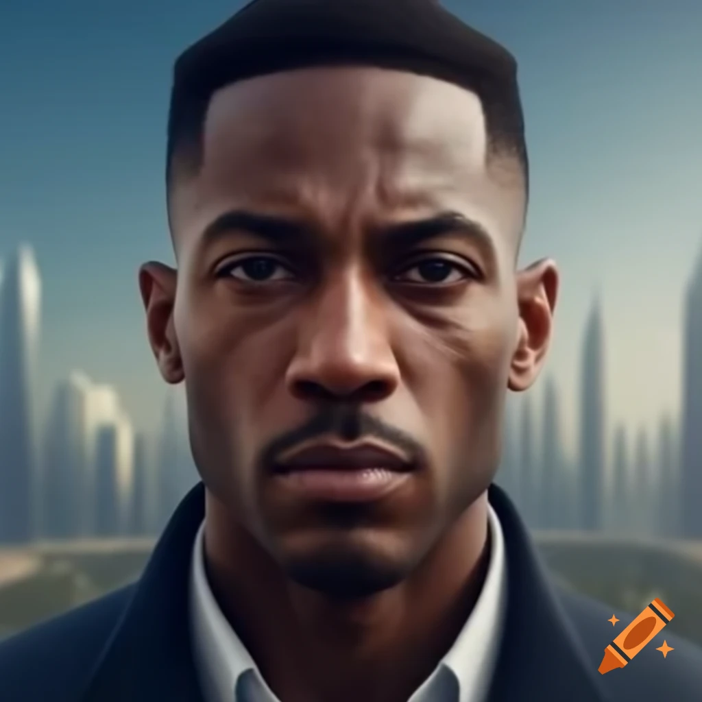 Realistic depiction of Marcus Ibrahim, 42, marketing manager from Dubai ...