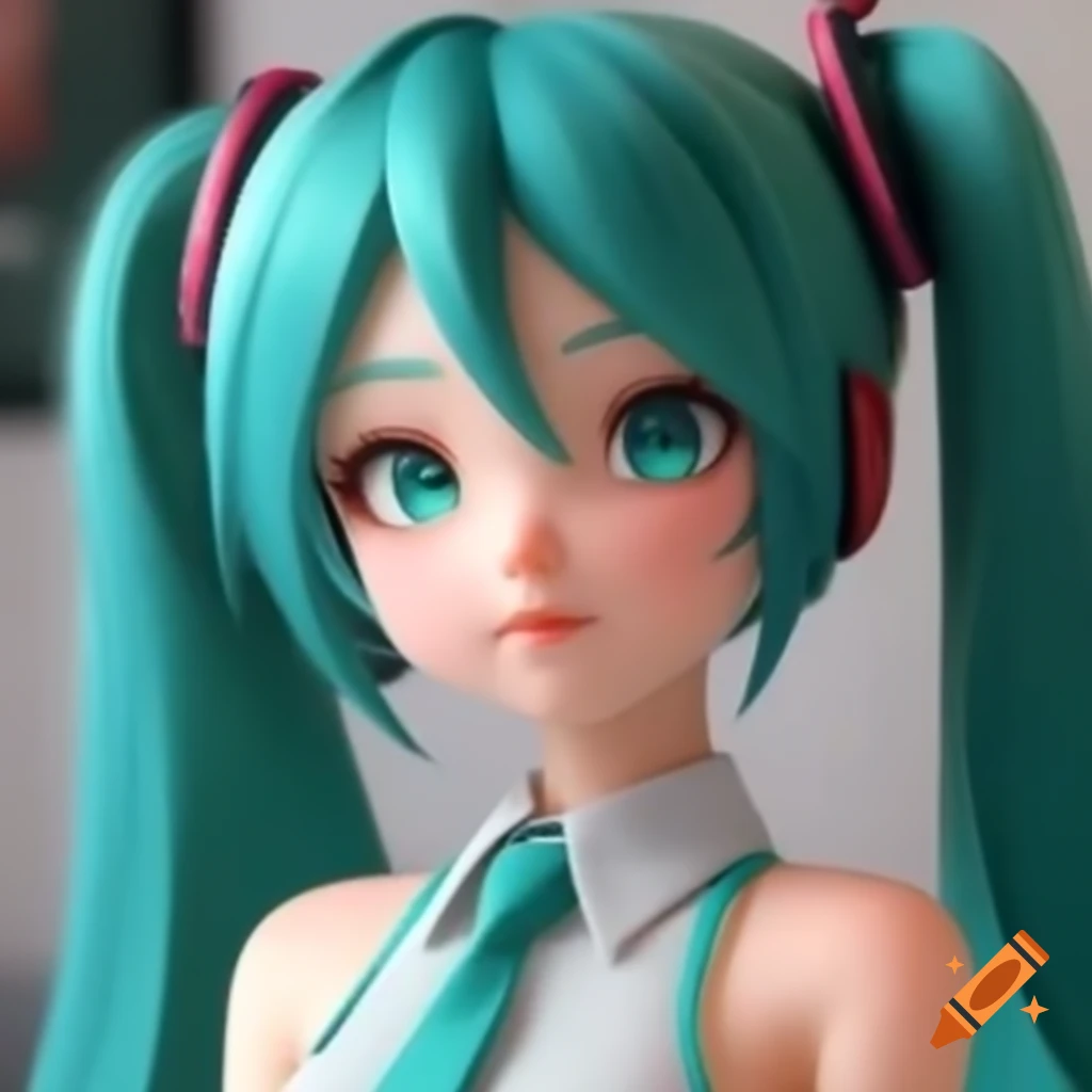 Brazilian-themed Hatsune Miku character illustration on Craiyon
