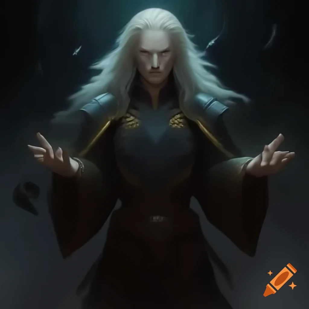 Figure with outstretched hands in forward posture, conveying a sense of ...