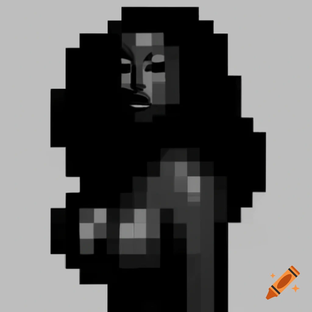8-bit pixel art of a woman's torso highlighting digital art simplicity ...