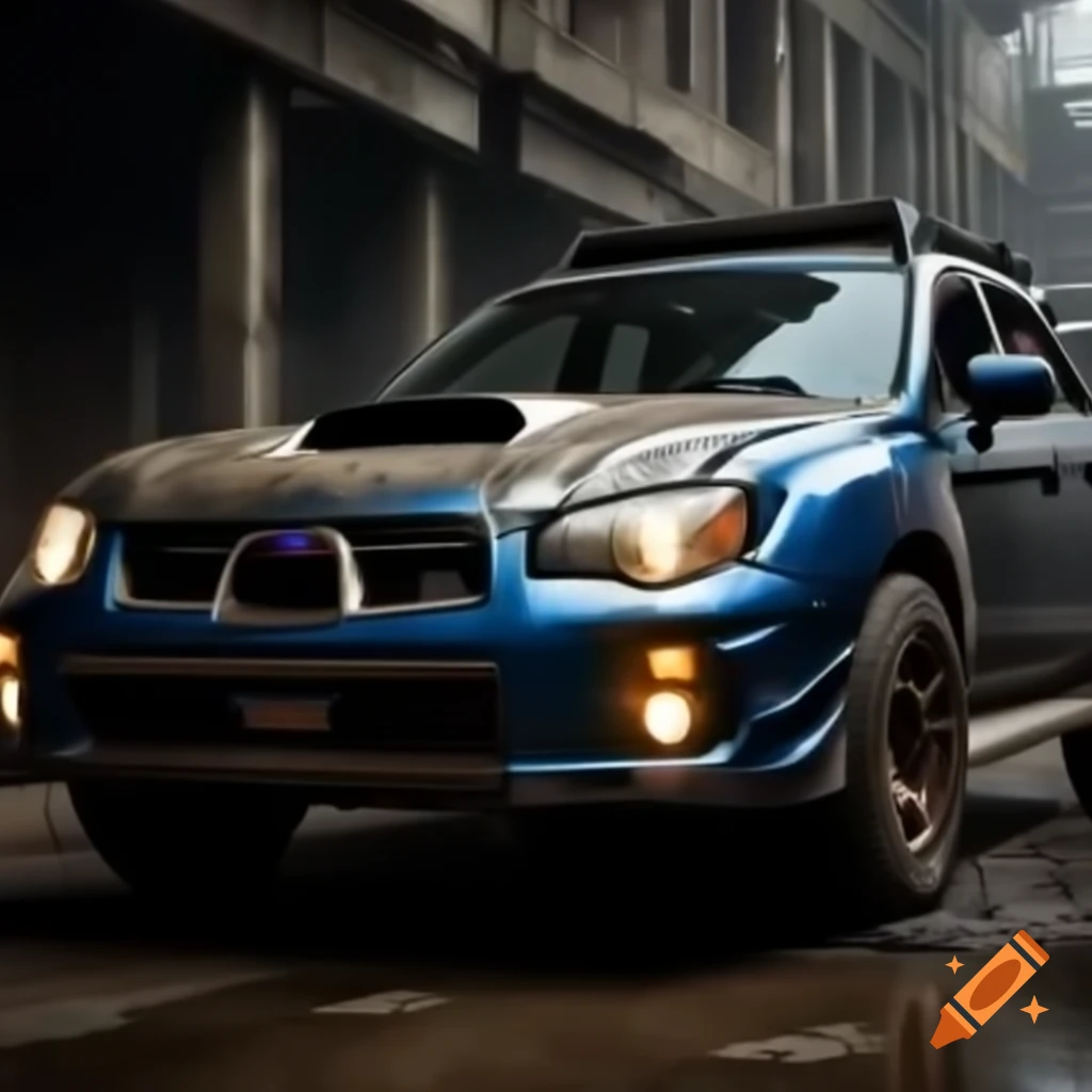 Mad Max-style modified 2007 Subaru WRX in gritty post-apocalyptic ...