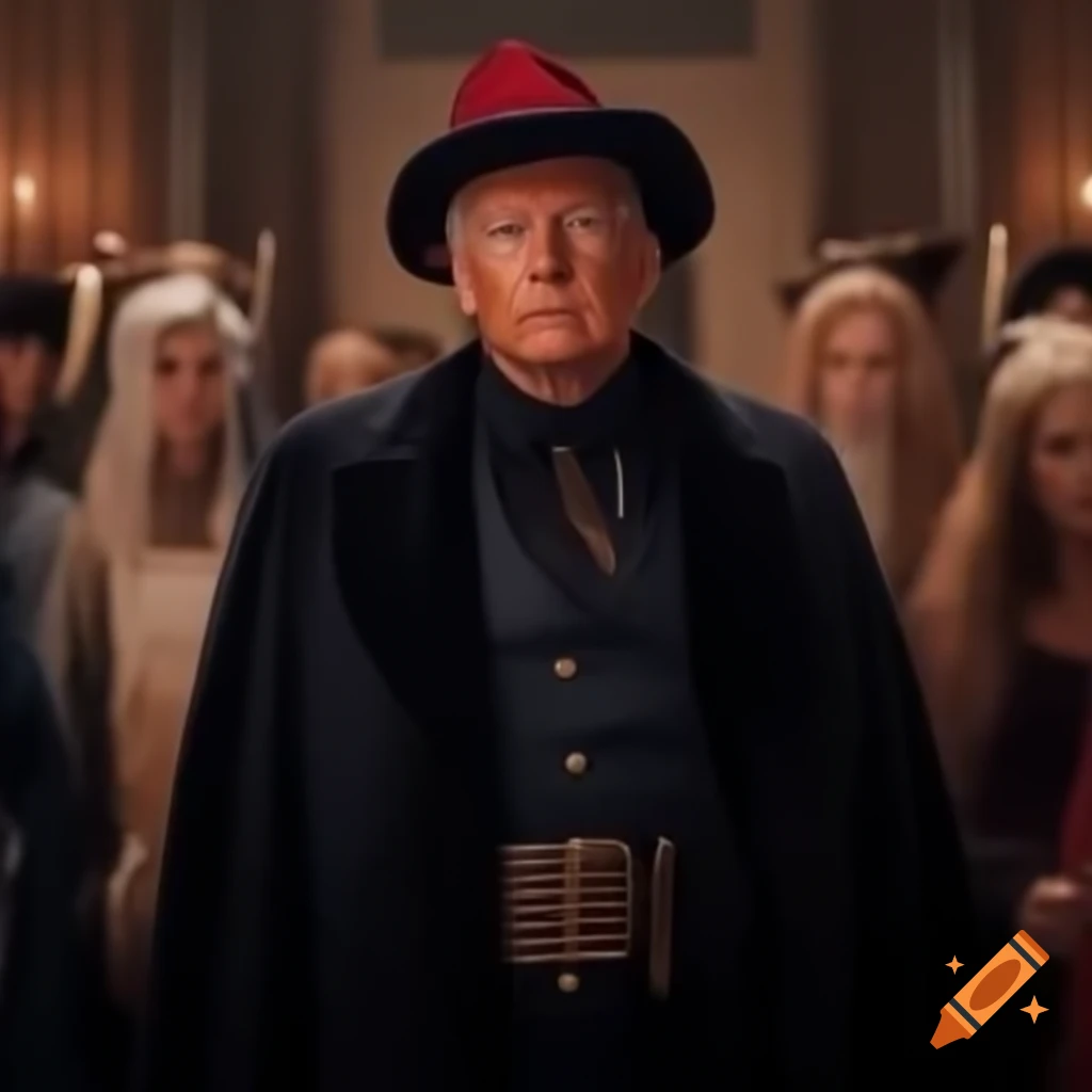 Political cartoon of Trump as the Wizard of Oz on Craiyon