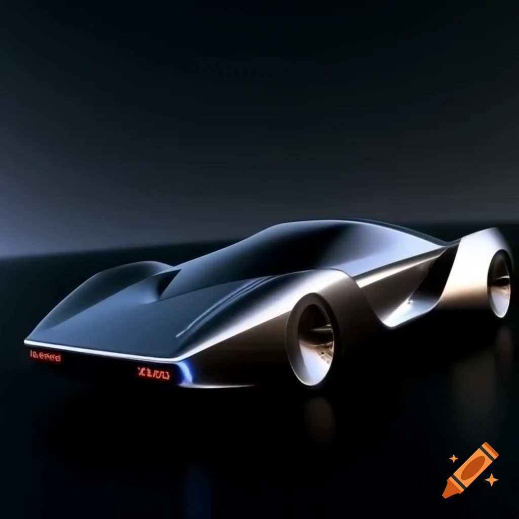 Futuristic luxury concept car with minimalist cubic design and sharp angular edges on Craiyon