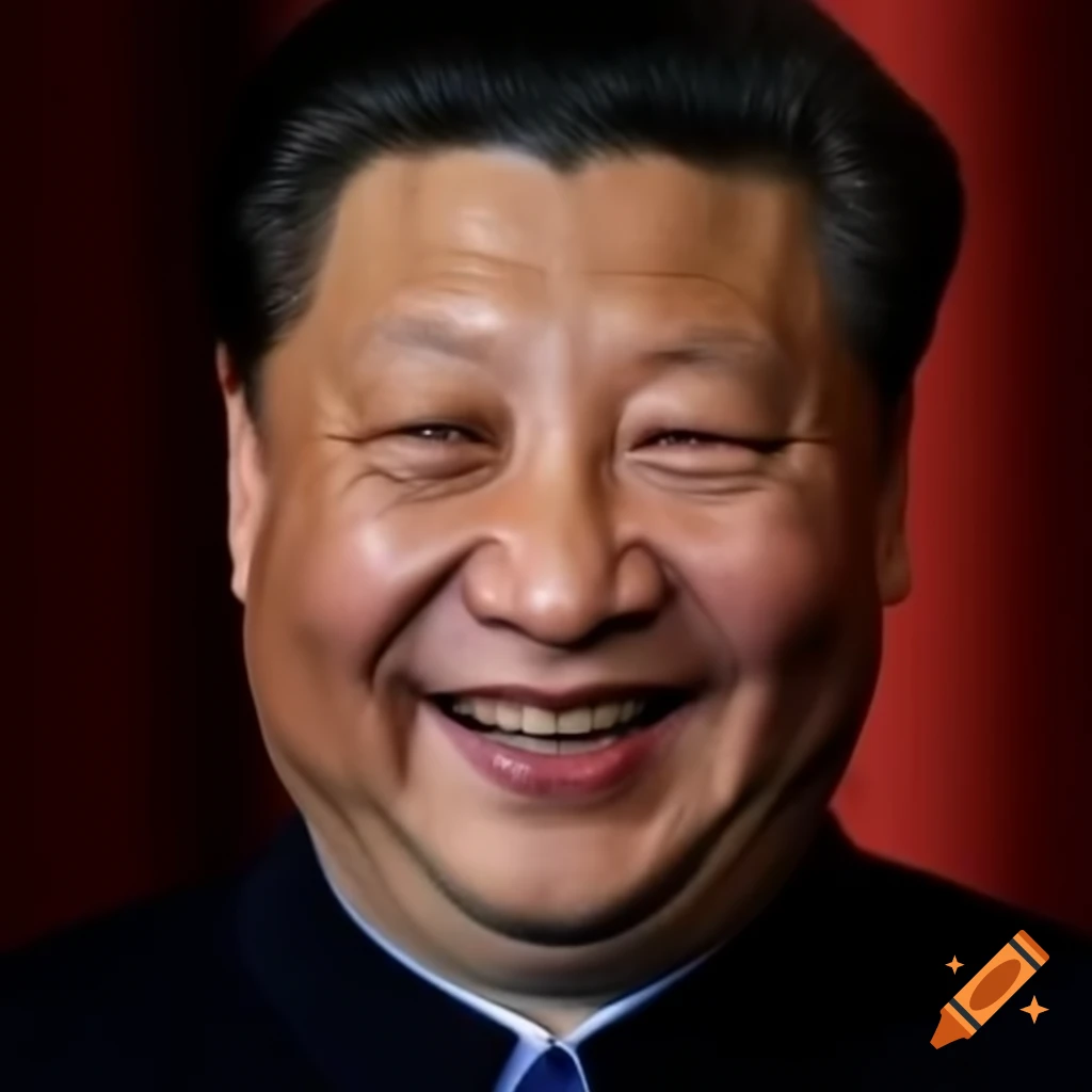 Chinese leader smiling on Craiyon