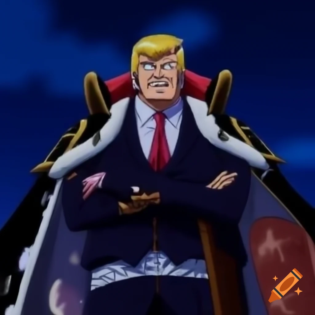 Donald J. Trump in One Piece Celestial Dragon outfit on Craiyon