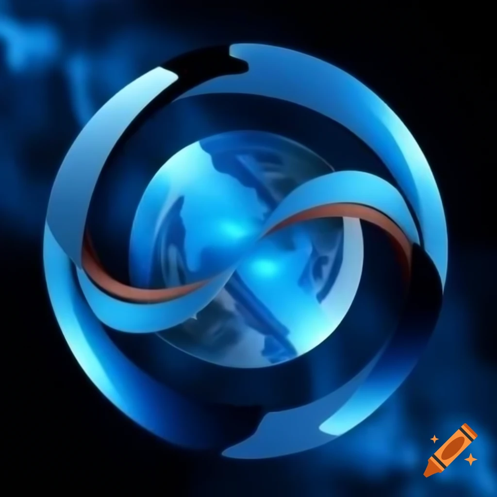 Abstract symbol representing Earth with geologic formations on Craiyon