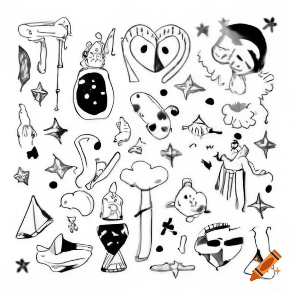 Naive and absurd black and white line drawings with political themes ...